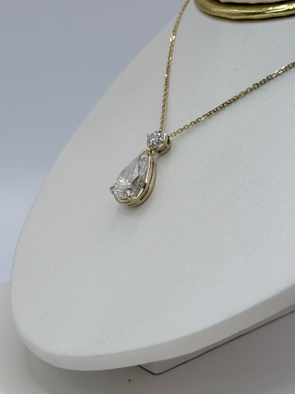 Pear & Butter Diamond Necklace – Jeweluxe London