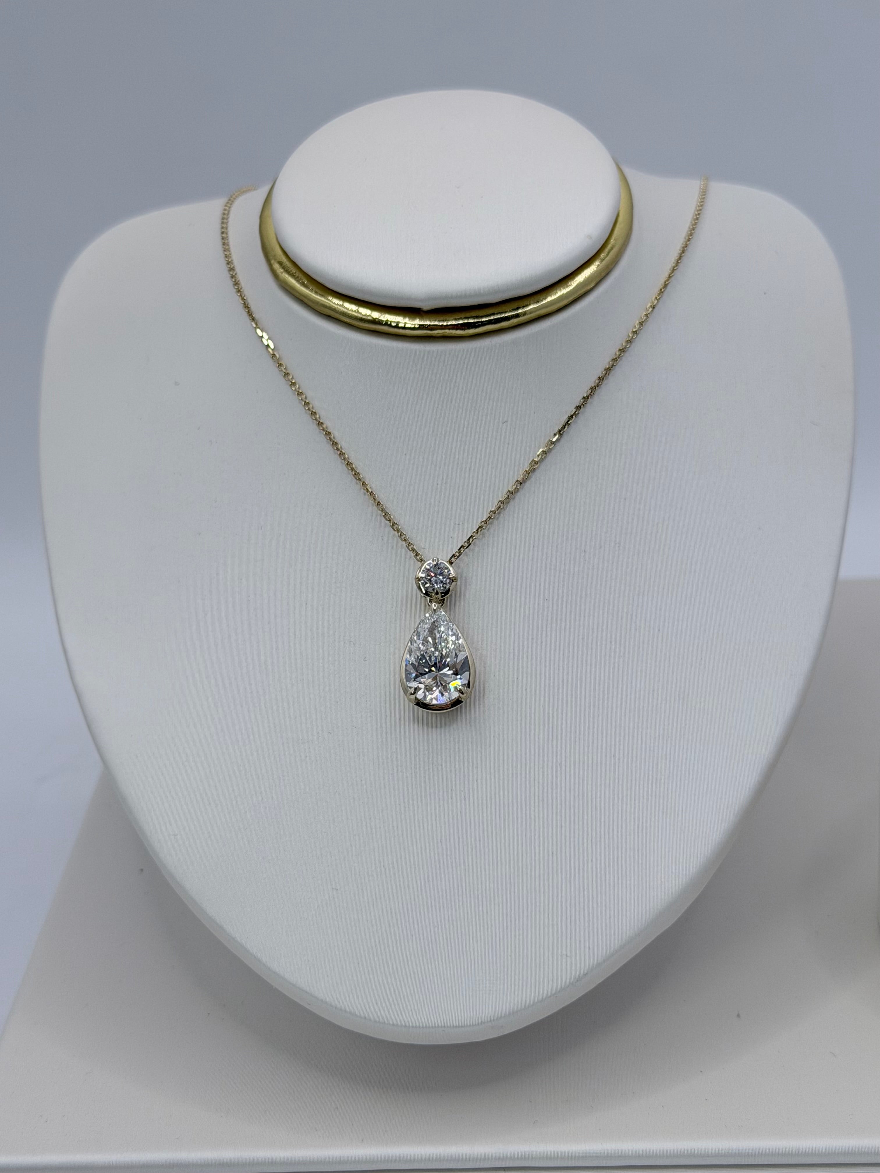 Pear & Butter Diamond Necklace – Jeweluxe London